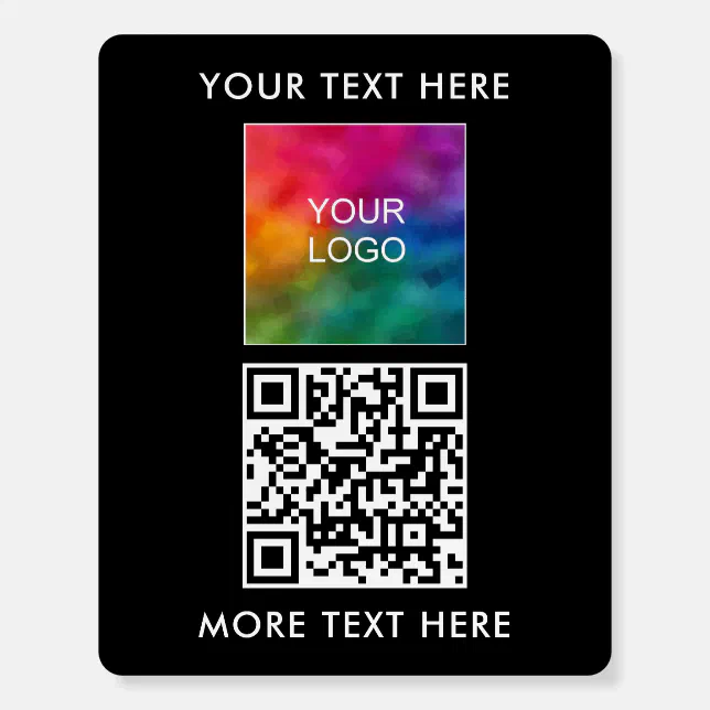 Modern Promotional Template Best Logo Qr Code Foam Board Zazzle