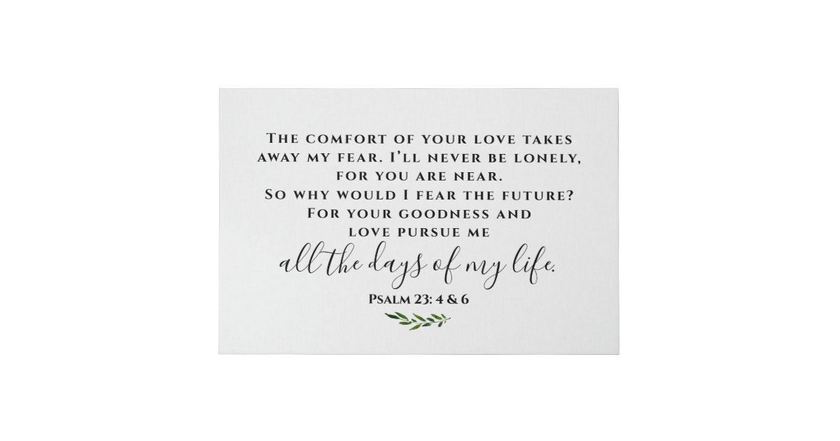 Modern Psalm 23 Bible Art Canvas | Zazzle