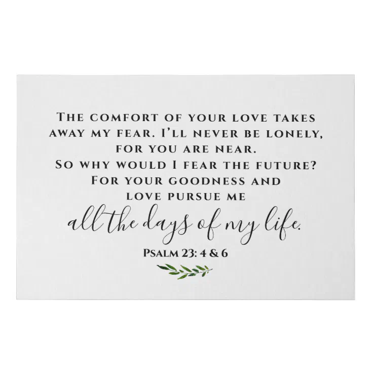 Modern Psalm 23 Bible Art Canvas | Zazzle