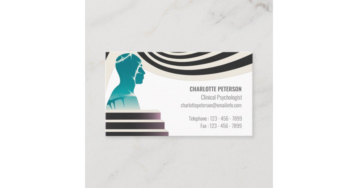 Modern Psychologist & Counselor Business Card | Zazzle