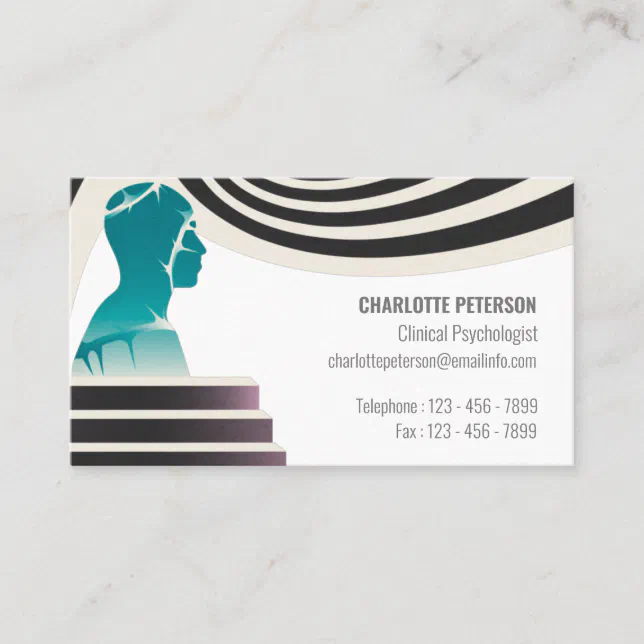 Modern Psychologist & Counselor Business Card | Zazzle