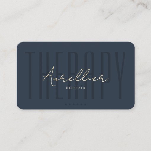 Modern Psychologist Psychotherapy Therapist Blue Business Card | Zazzle