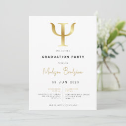 Modern Psychology Graduation Party Invitation | Zazzle