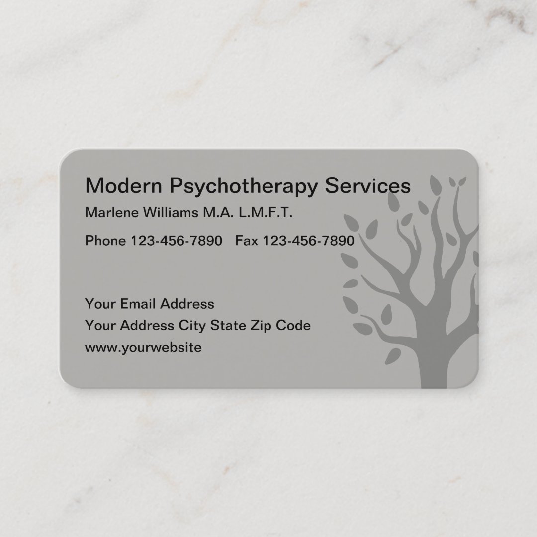 Modern Psychotherapy Appointment Card | Zazzle