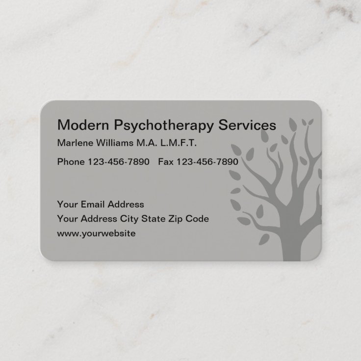 Modern Psychotherapy Appointment Card | Zazzle