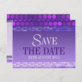 Modern Purple Funky Save the Date Postcard | Zazzle
