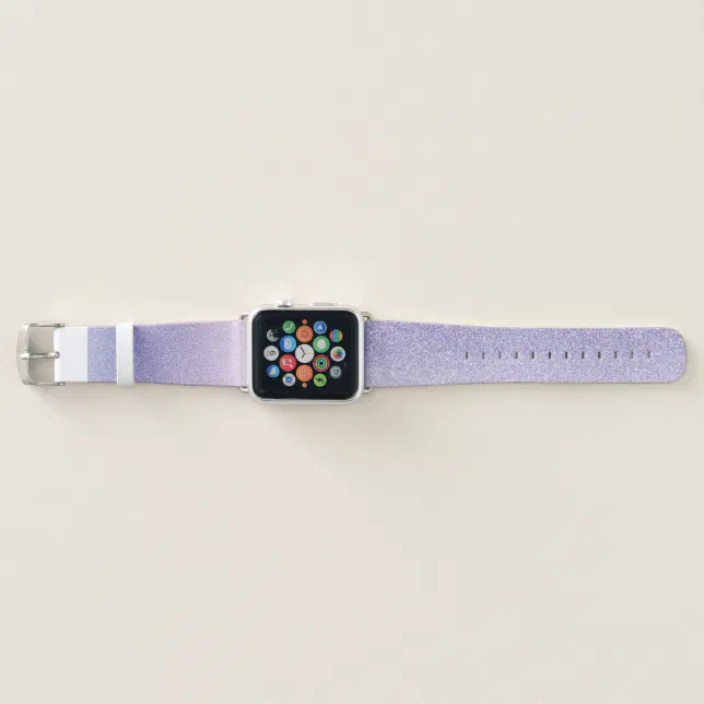 Modern Purple Glitter Sparkles Gift Apple Watch Band | Zazzle