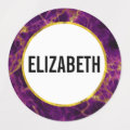 Modern Purple & Gold Abstract Marble Labels | Zazzle