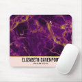 Modern Purple & Gold Abstract Marble Mouse Pad | Zazzle