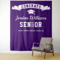Modern Purple Graduation Party Photo Backdrop | Zazzle