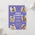 Modern Purple Joint Photo Birthday Party Invitation | Zazzle