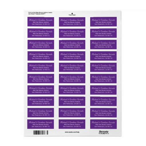 Modern Purple Labels | Zazzle