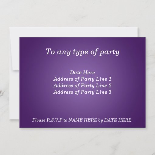 Modern Purple Party Invitation | Zazzle