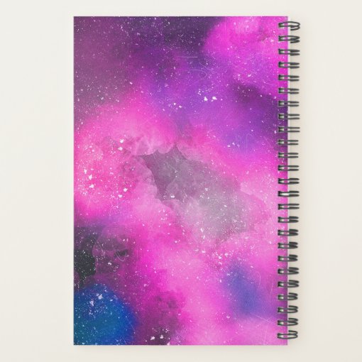 Modern purple pink watercolor splatter personal planner | Zazzle