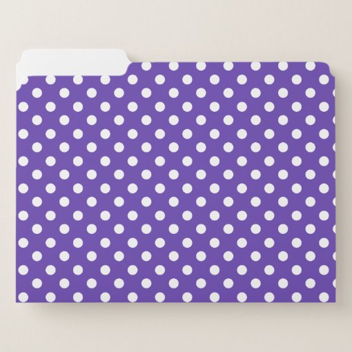 Modern Purple Polka Dot File Folder | Zazzle