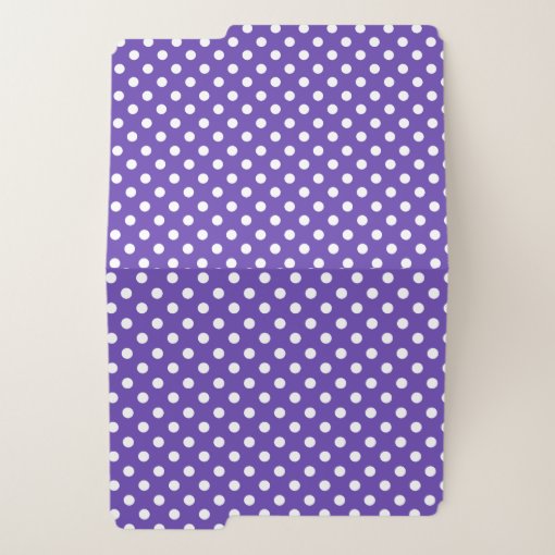 Modern Purple Polka Dot File Folder | Zazzle