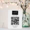 Modern QR Code and Business Logo Foam Board | Zazzle