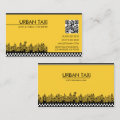 Modern QR Code Cab Taxi Driver Business Card | Zazzle