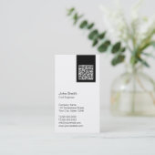 Modern QR code Civil Engineer Business Card | Zazzle
