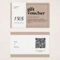 Modern QR Code Gift Voucher | Zazzle