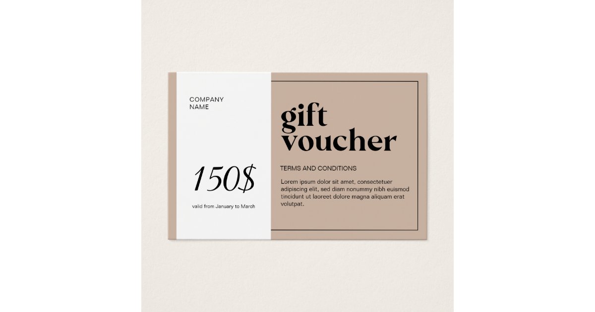Modern QR Code Gift Voucher | Zazzle