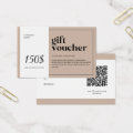 Modern QR Code Gift Voucher | Zazzle
