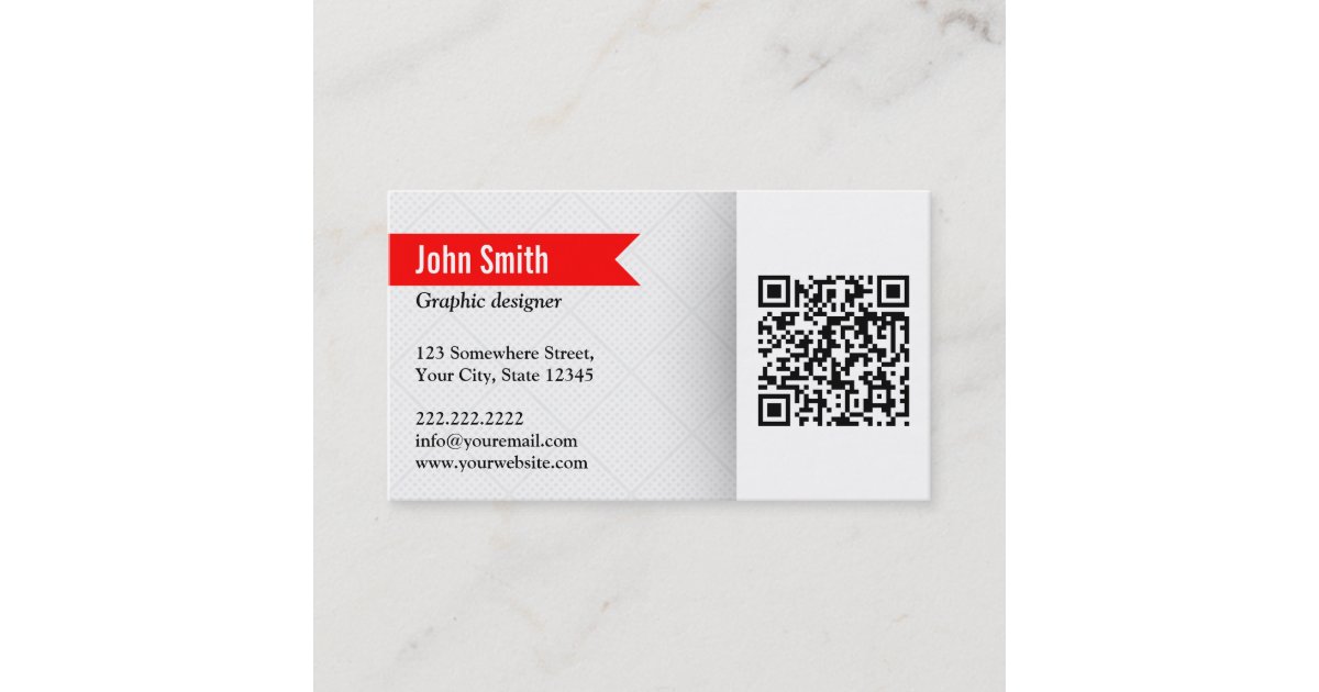 Modern QR Code Graphic Design Business Card | Zazzle