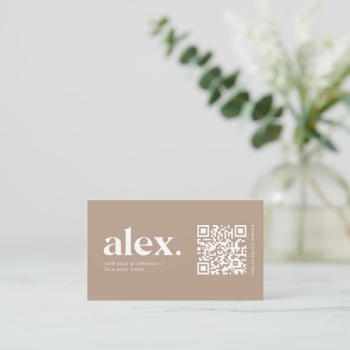 Modern QR Code Logo Business Card | Zazzle