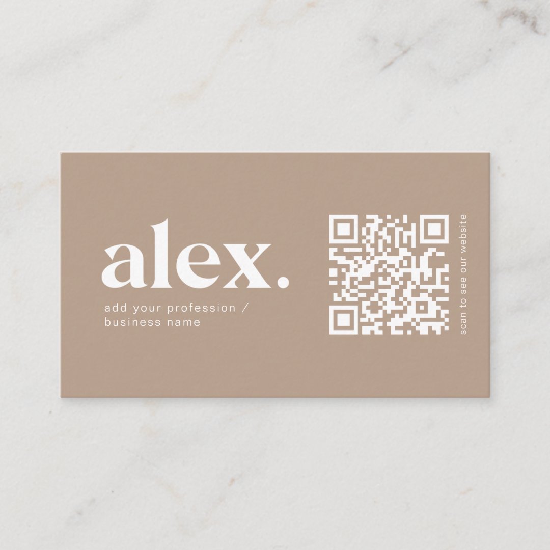 Modern QR Code Logo Business Card | Zazzle
