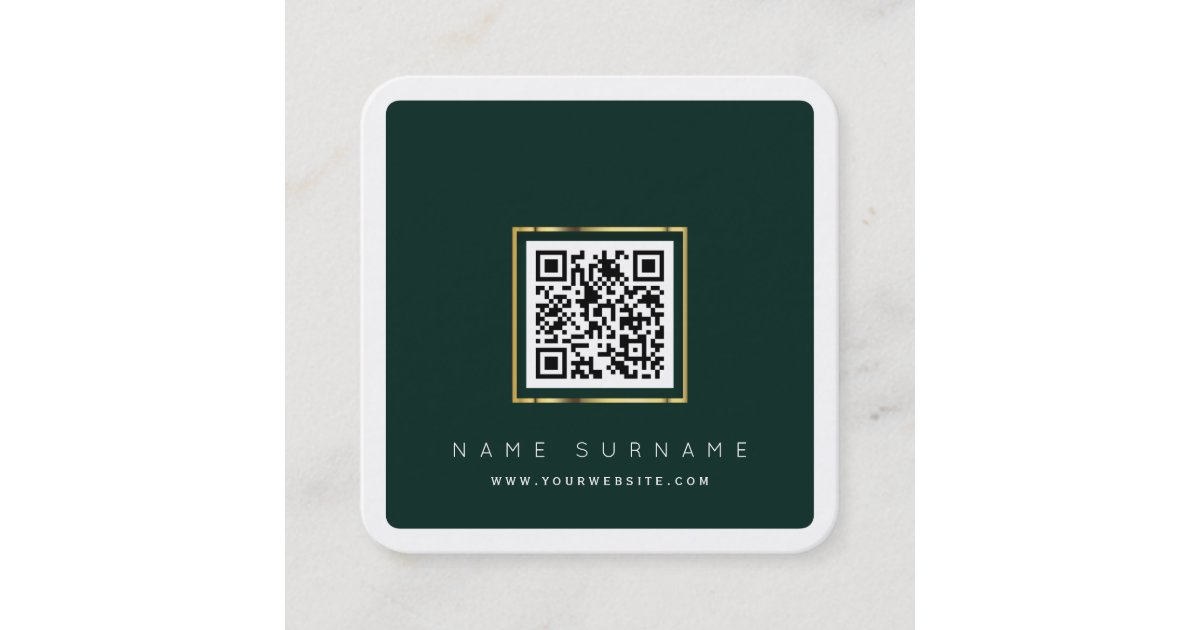 Modern QR code networking scannable logo Square Bu Square Business Card ...