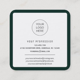Modern QR code networking scannable logo Square Bu Square Business Card ...