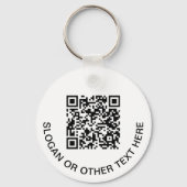 Modern QR Code Promotional Keychain | Zazzle