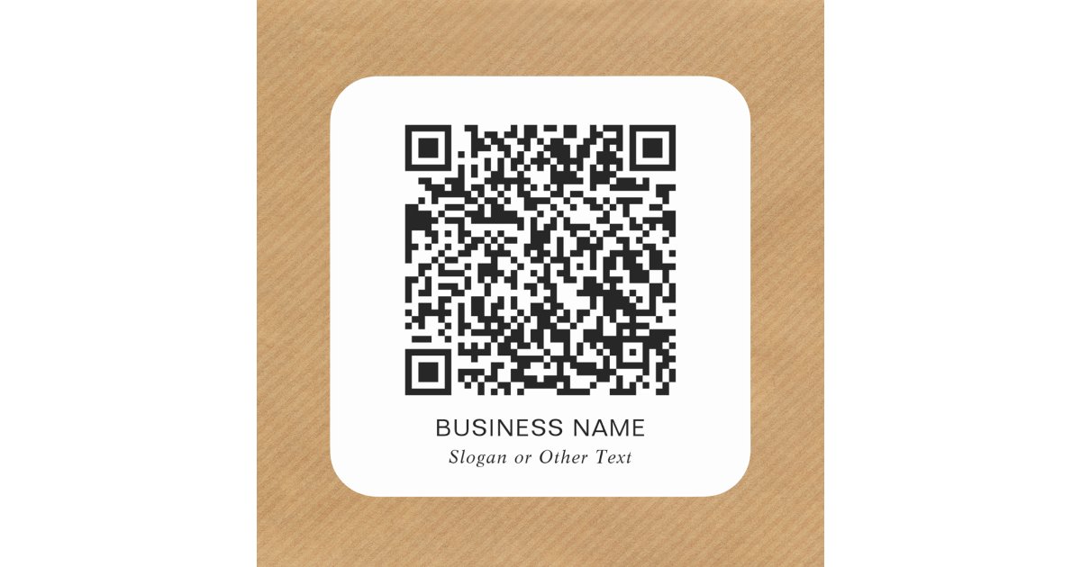 Modern QR Code Promotional Square Sticker | Zazzle