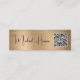 Modern QR Code Signature Script Gold Mini Business Card | Zazzle