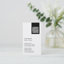 Modern QR code System Architect Business Card | Zazzle