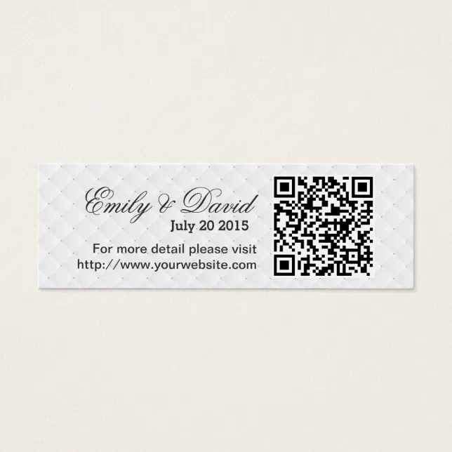 Modern QR Code Wedding Website Insert Card | Zazzle