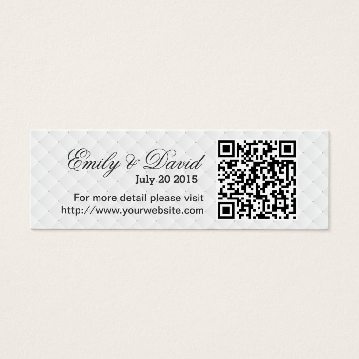 Modern QR Code Wedding Website Insert Card | Zazzle