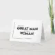 MODERN quotes: behind every great man Card | Zazzle