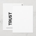 MODERN quotes: trust but verify Postcard | Zazzle