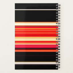 Modern Racing Stripes Red Black Gold Planner | Zazzle