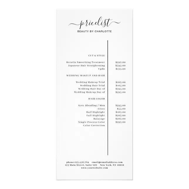 Modern Rack Card | Zazzle