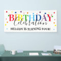 Modern Rainbow Any Age Kids Birthday Celebration Banner | Zazzle