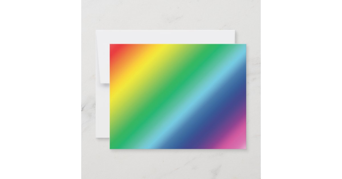 Modern rainbow colors ombre gradient pattern fun card | Zazzle