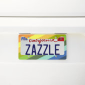 Modern Rainbow Diagonal Stripes Geometric Pattern License Plate Frame ...