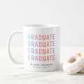 Modern Rainbow Graduate Class of 2024 Coffee Mug | Zazzle
