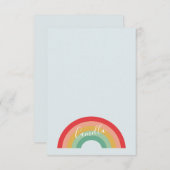 Modern rainbow handwritten script kids thank you card | Zazzle