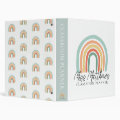 Modern Rainbow Teacher Classroom Planner 3 Ring Binder | Zazzle
