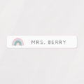 Modern Rainbow Teacher Name Labels | Zazzle