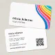 Modern Rainbow Wave QR Code Custom Business Card | Zazzle