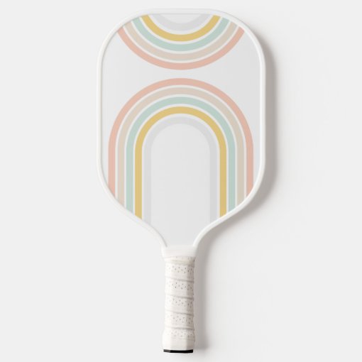 Modern Rainbow With Personalized Name Pickleball Paddle | Zazzle
